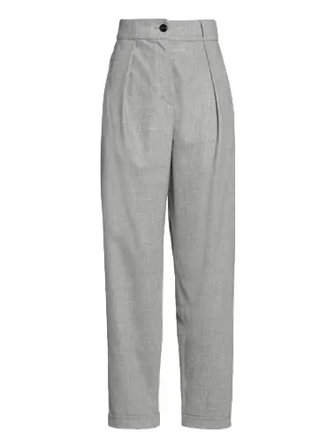 Emporio Armani Tapered Virgin Wool Blend Trousers - Grey