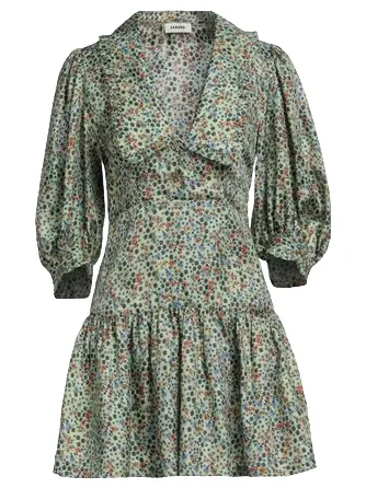 Sandro Mini Silk Dress - Sage Green