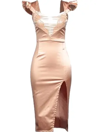 Elisabetta Franchi Midi Bodycon Dress - Pink