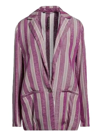 MANILA GRACE Striped Blazer - Purple