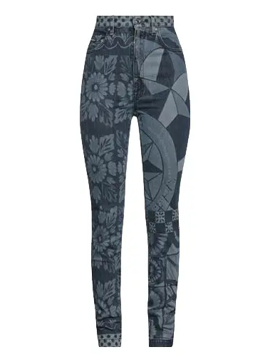 Dolce & Gabbana Floral-print Skinny Jeans - Blue