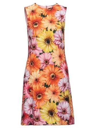 Dolce & Gabbana Mini Floral-print Dress - Yellow