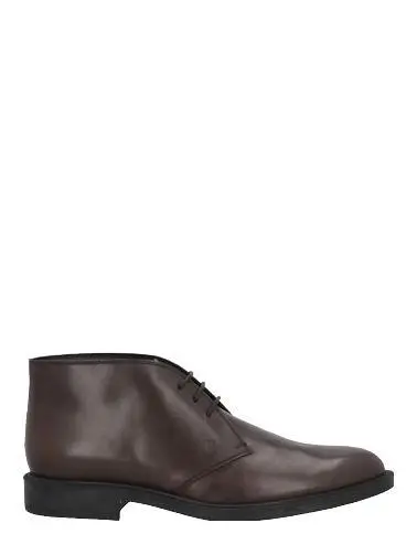 TOD'S Ankle Boots In Leather - Brown