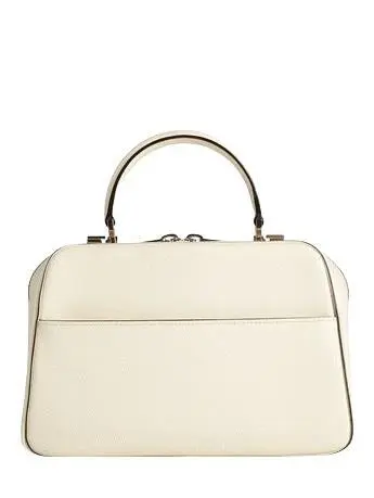 VALEXTRA Brick Calfskin Bowler Bag - White