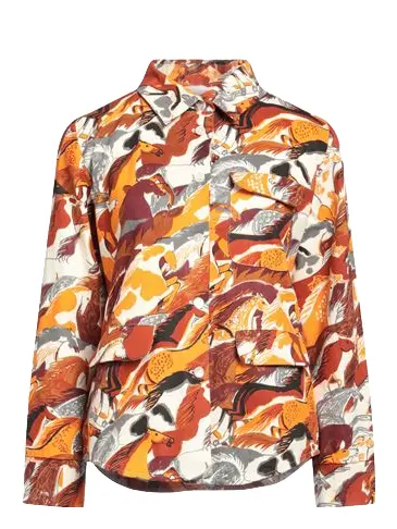 CONNOR & BLAKE Printed Viscose Jacket - Orange