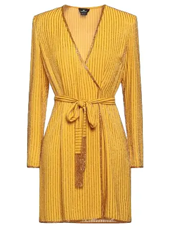 Elisabetta Franchi Mini Wrap Dress - Yellow