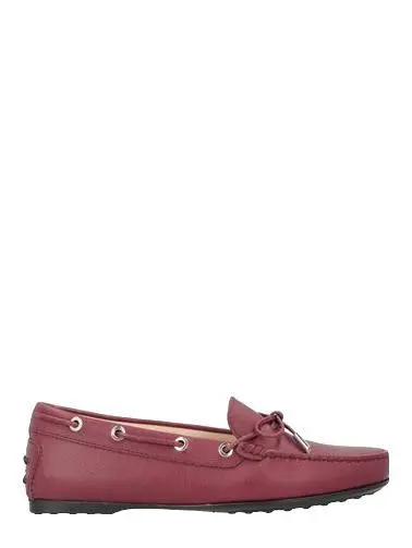 TOD'S Leather Loafers - Red