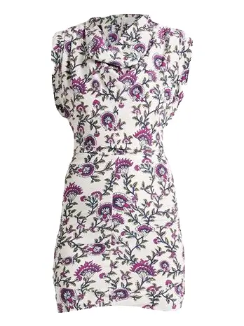 Isabel Marant Mini Floral-print Dress - White