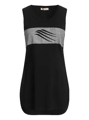 ANGELO MARANI Tank Top In Viscose And Elastane - Black