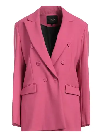 Maje Double-breasted Blazer - Magenta