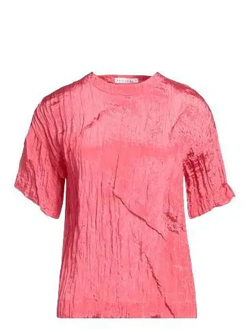 REJINA PYO Crinkled Satin Top - Coral