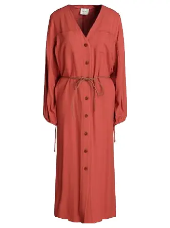 ALYSI Midi Shirt Dress - Pink