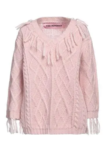 PINK MEMORIES Cable-knit Sweater With Fringe Detail - Pink