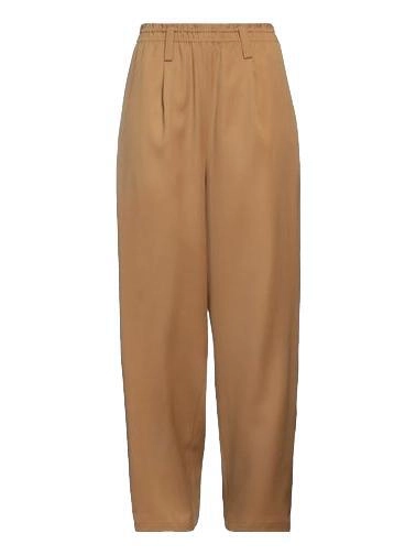 QUIRA Virgin Wool Twill Trousers - Camel