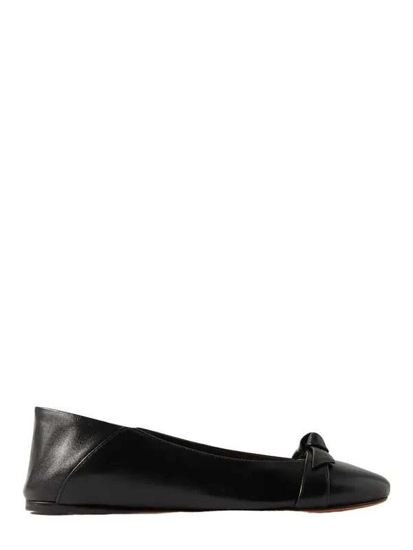 ALEXANDRE BIRMAN Clarita Leather Ballet Flats - Black