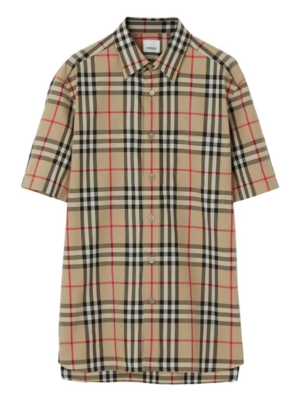 Burberry Vintage Check Pattern Cotton Shirt - Neutrals