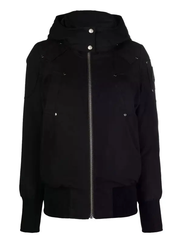 Moose Knuckles Ballistic Studded Hooded Jacket - Black