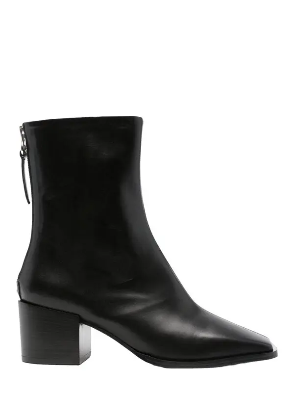 AeydĒ Amina 60mm Leather Ankle Boots - Black