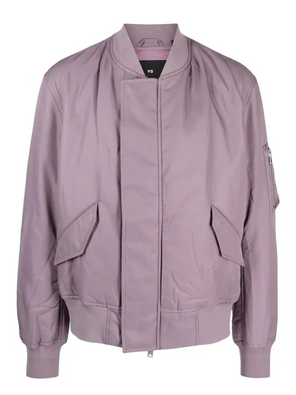 Y3 Cotton-blend Bomber Jacket - Purple