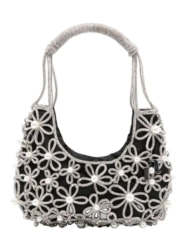 Rosantica Crystal-embellished Shoulder Bag - Silver