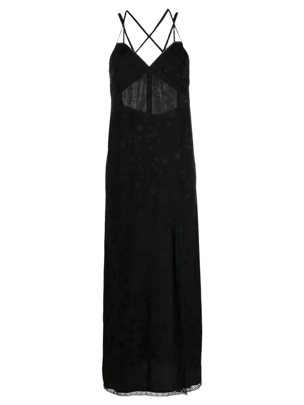 Zadig&Voltaire Rohal Star-jacquard Silk Dress - Black
