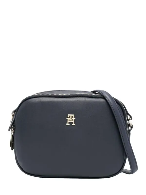 Tommy Hilfiger Logo-plaque Faux-leather Crossbody Bag - Blue