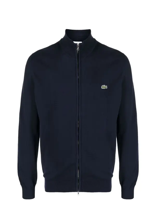 Lacoste Crocodile Logo-patch Cardigan - Blue