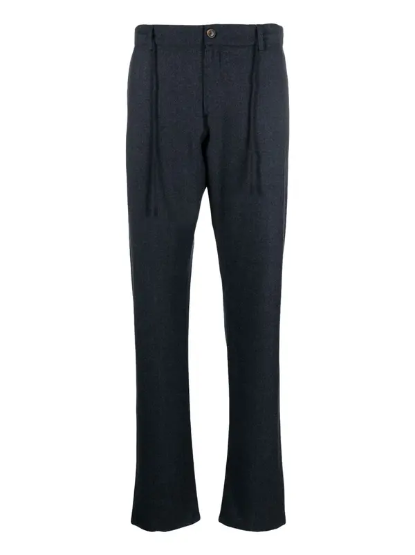 Canali Drawstring-waist Chinos - Blue