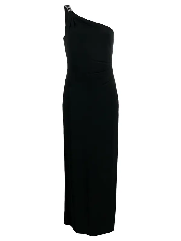 Ralph Lauren One-shoulder Midi Dress - Black