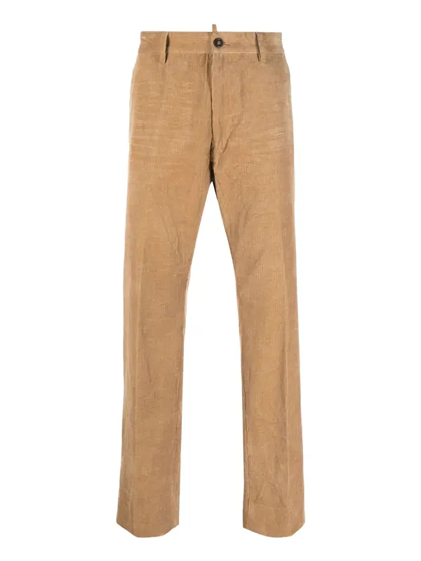 Dsquared2 Corduroy Straight-leg Trousers - Neutrals