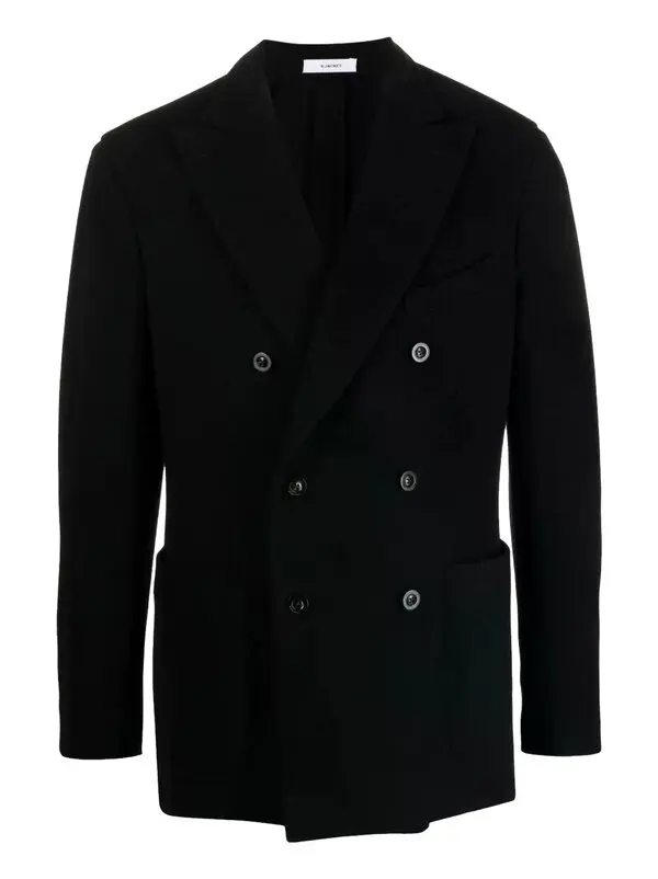 Boglioli Double-breasted Peak-lapels Blazer - Black
