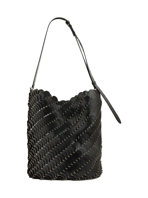 Rabanne Pacoïo Leather Bucket Bag - Black