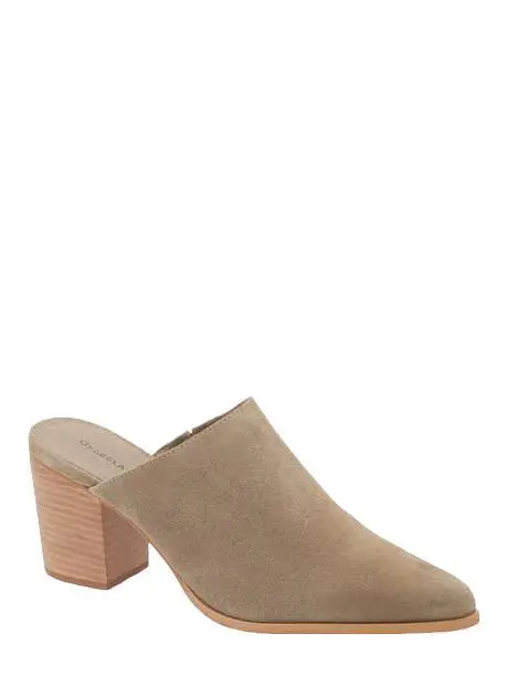 CHOCOLAT BLU Emery Leather Mule - Taupe Sued