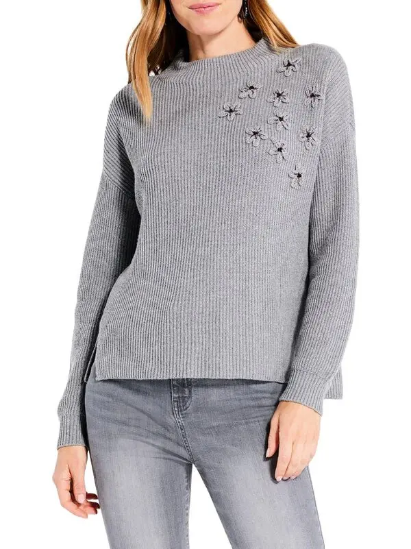 NIC+ZOE Girlfriend Go-to Sweater - Moonwalk