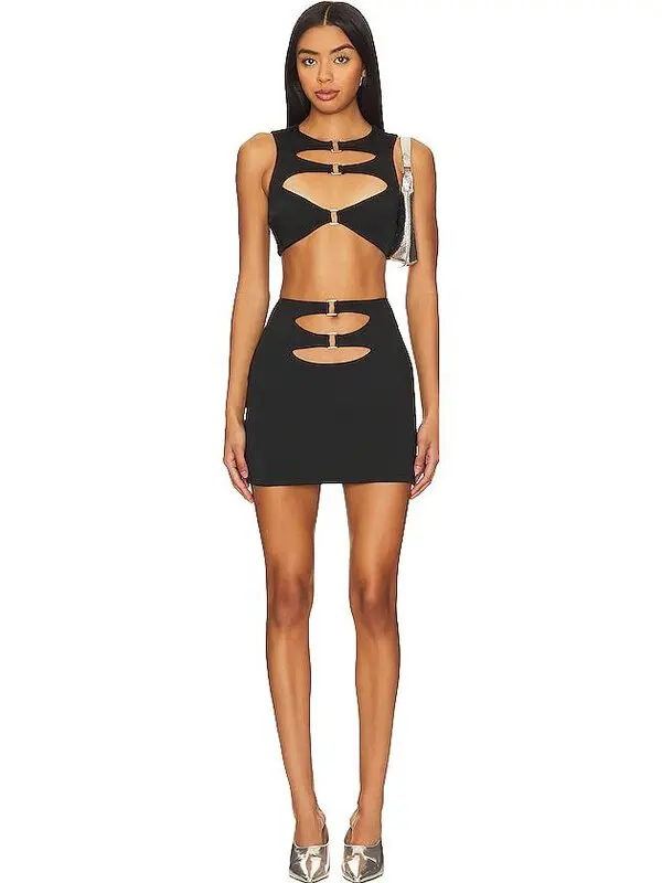 Superdown Hayes Skirt Set - Black