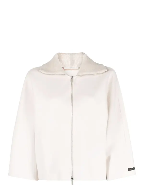 Peserico Virgin Wool-cashmere Blend Jacket - White