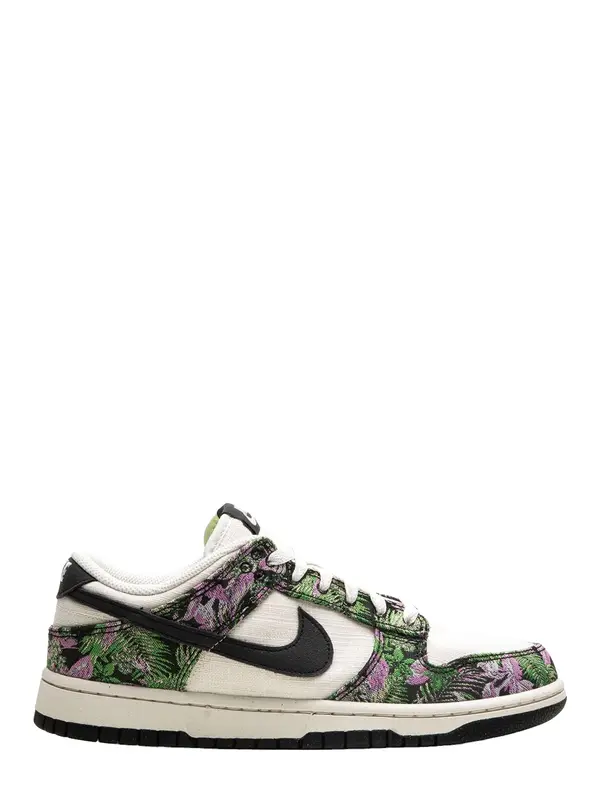 Nike Dunk Low Floral Tapestry Sneakers - White