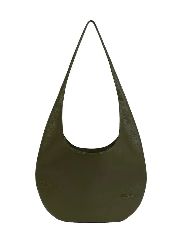 WE-AR4 The H Leather Hobo Bag - Army Green