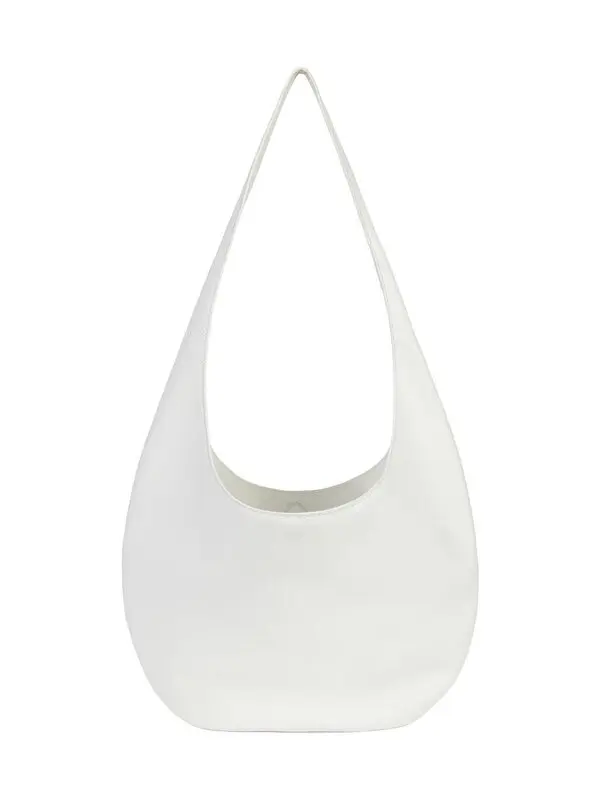 WE-AR4 The H Leather Hobo Bag - Cotton White