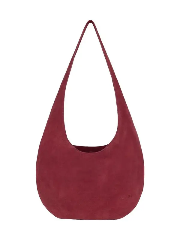 WE-AR4 The H Leather Hobo Bag - Maroon