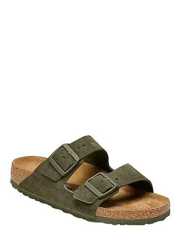 Pink Birkenstock Arizona Suede Sandals - Green