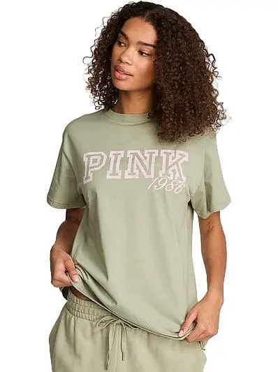 Pink Campus Cotton™ Bling Tee - Green