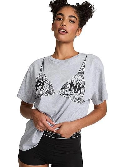 Pink Campus Cotton™ Tee - Grey