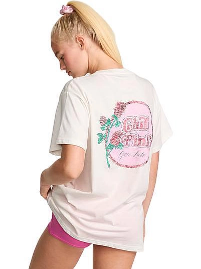 Pink Campus Cotton™ Tee - Grey