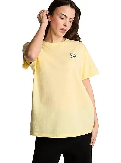 Pink Campus Cotton™ Bling Tee - Yellow