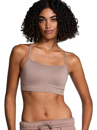Pink Seamless Air Light-support Sports Bra - Brown