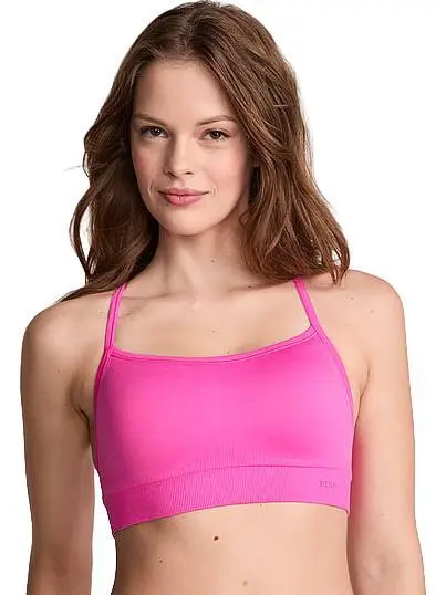 Pink Seamless Air Light-support Sports Bra - Pink