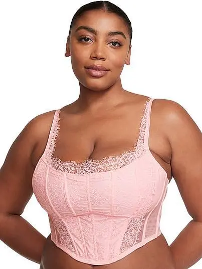 Victoria's Secret Dream Angels Lace Corset Top - Pink