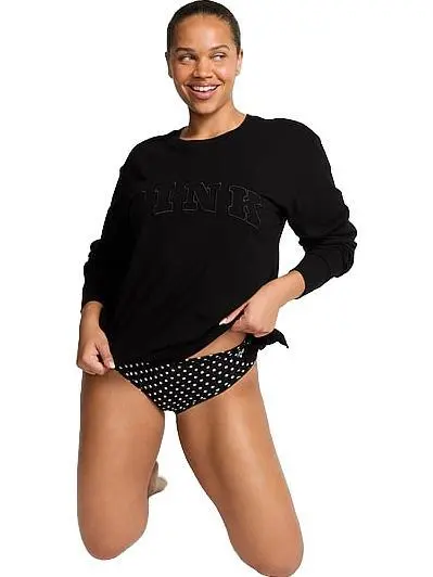 Pink Long-sleeve Tee - Black