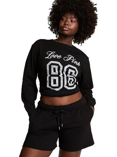Pink Campus Cotton™ Long-sleeve Tee - Black